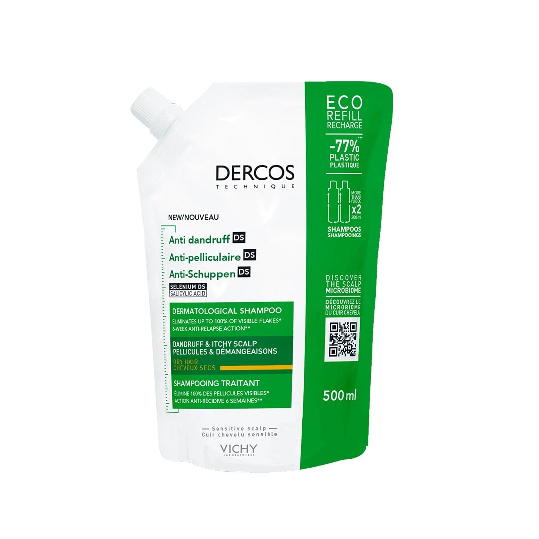 Dercos Refill Αντιπιτυριδικό Σαμπουάν για Ξηρά Μαλλιά | Vichy