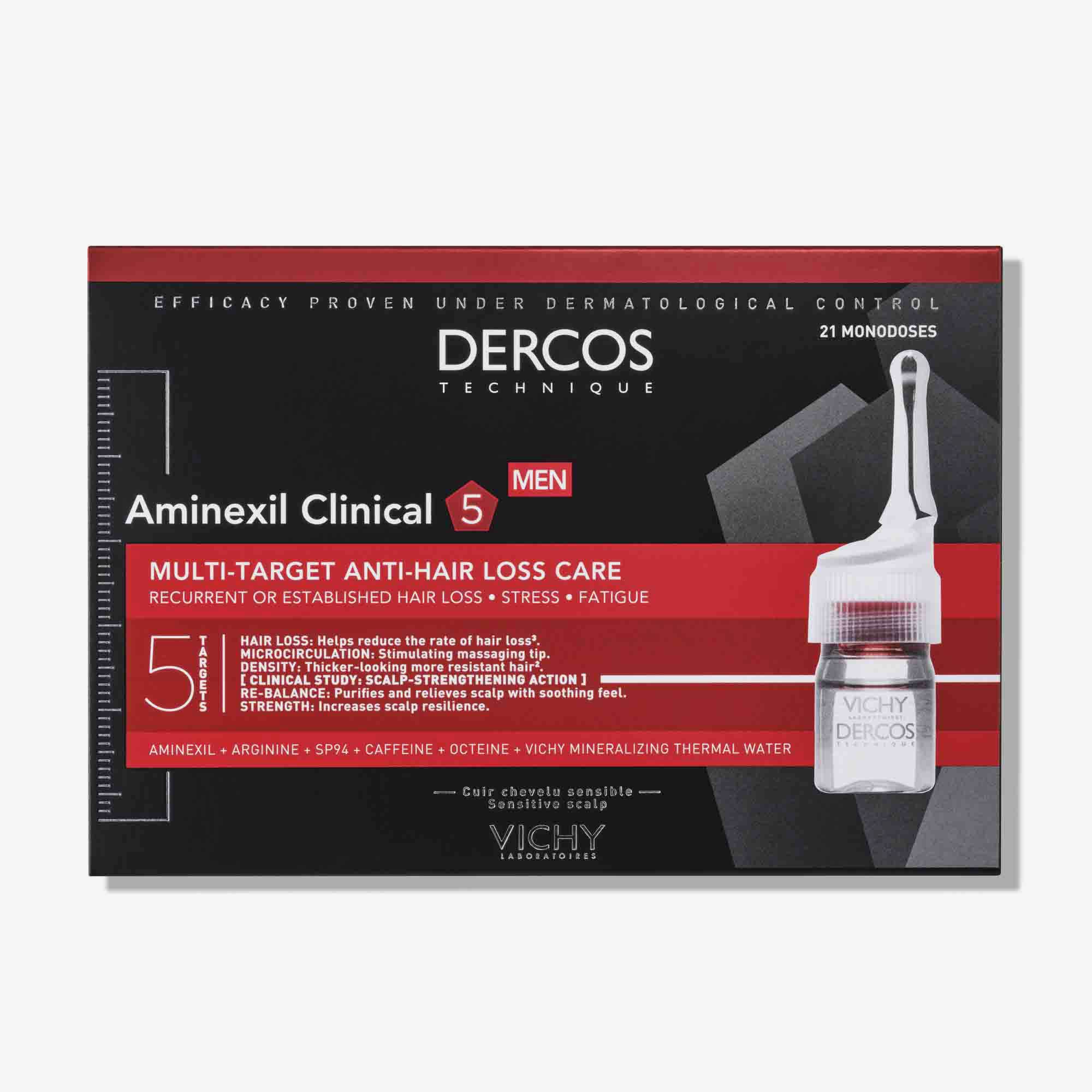 Dercos Aminexil Clinical 5 Αμπούλες για Τριχόπτωση Ανδρών